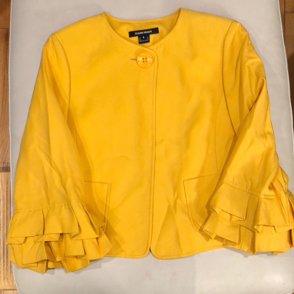 Ellen Tracy | Jackets & Coats | Ellen Tracy Marigold Yellow Jacket With ...